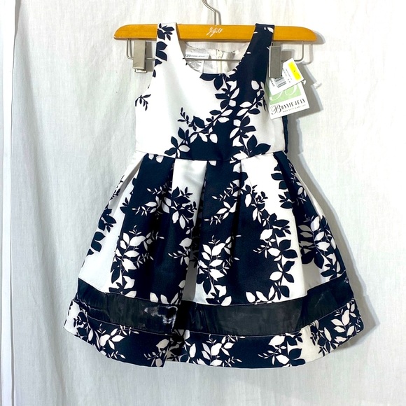 Bonnie Jean | Dresses | Nwt Bonnie Jean Sleeveless Satin Bow Black ...